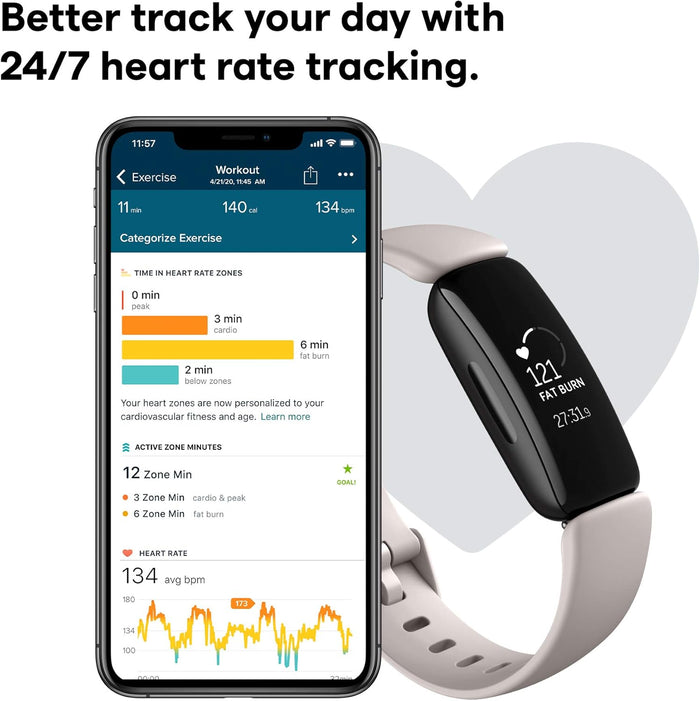 Fitbit Inspire 3 Fitness Tracker | Heart Rate Monitors USA