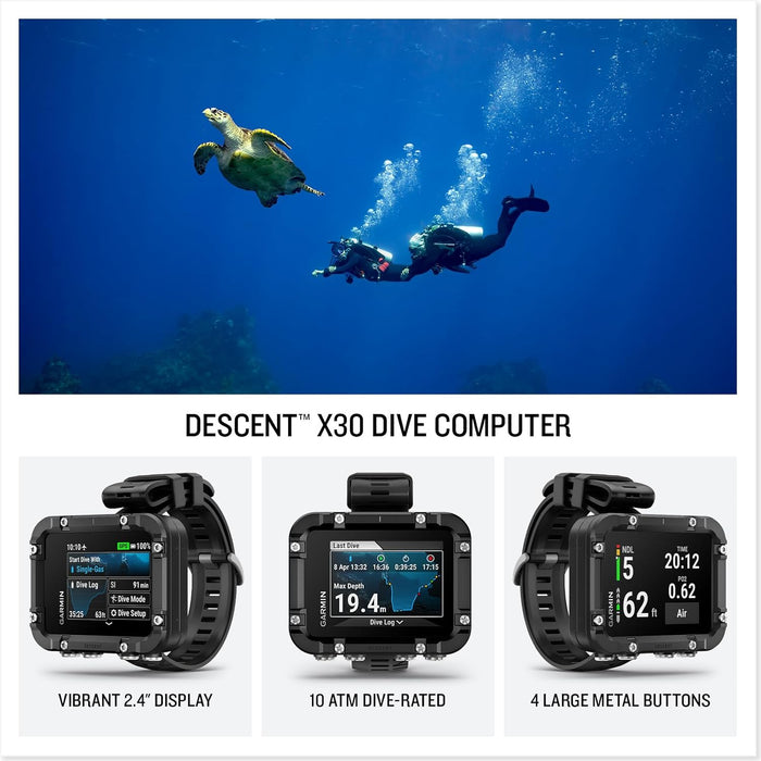 Garmin Descent X30 Rugged GPS Dive Computer | HRM USA